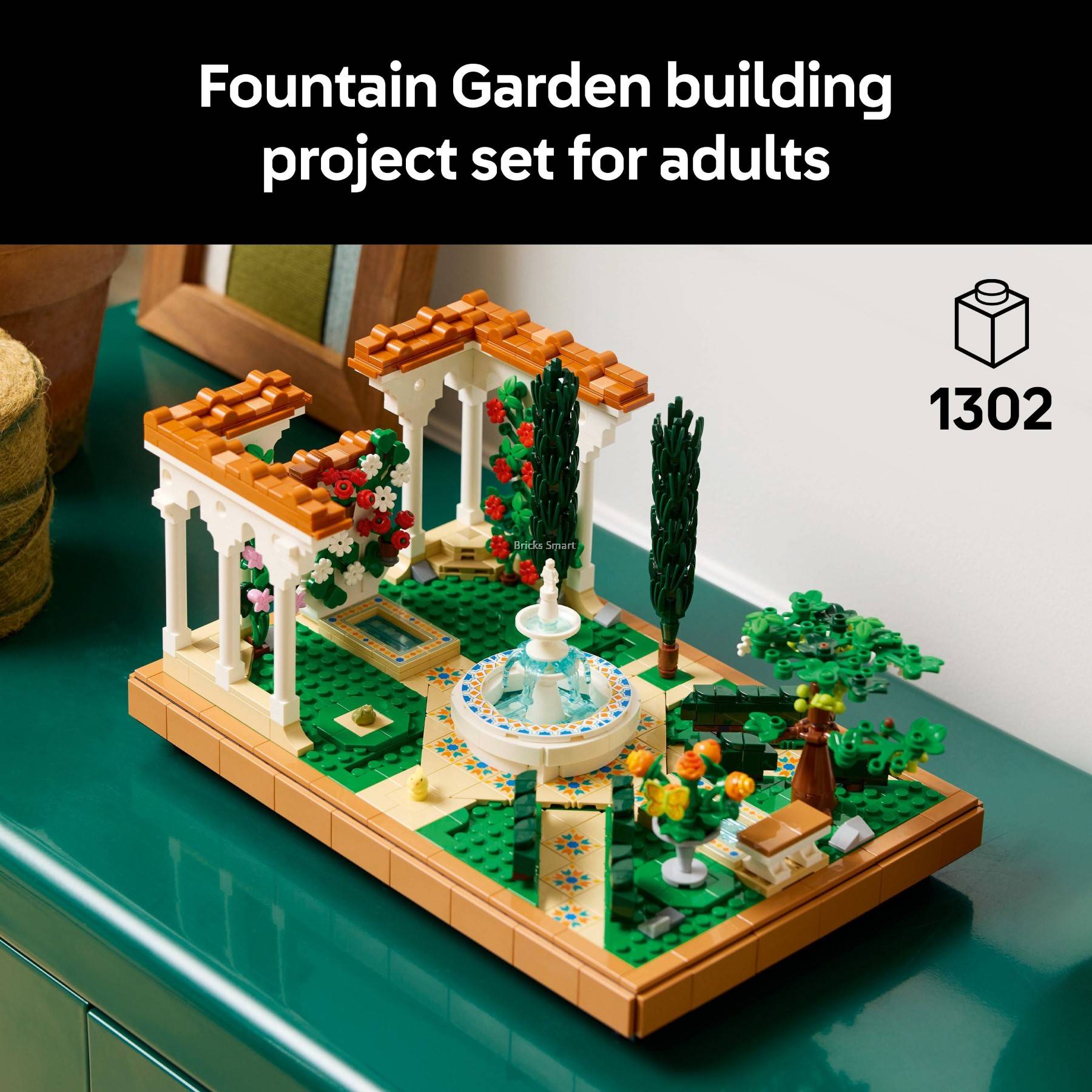 LEGO 10359 Icons Fountain Garden Building Set (1302 Pieces)