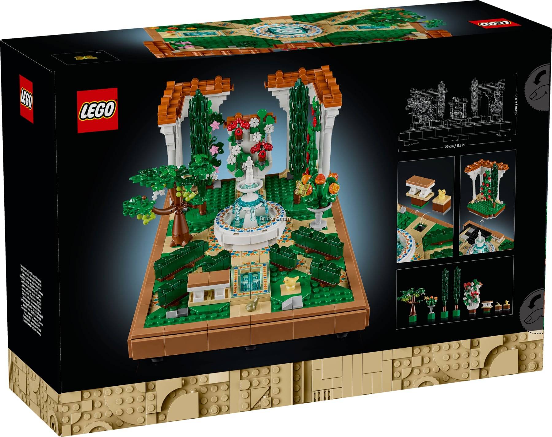 LEGO 10359 Icons Fountain Garden Building Set (1302 Pieces)