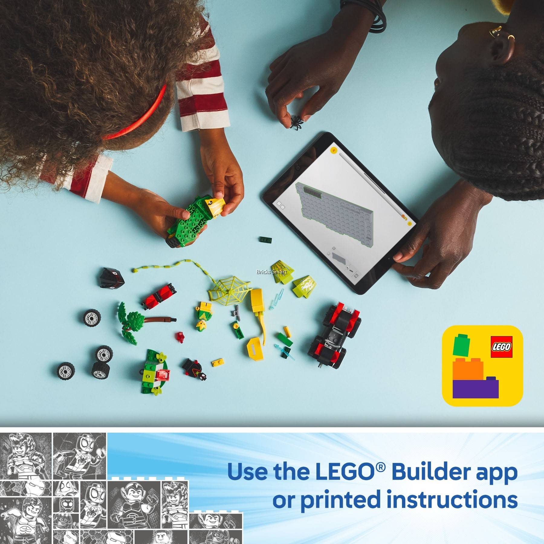 LEGO 11198 Spidey Spin and Electro Dinosaur Vehicle Chase Building Toy ...