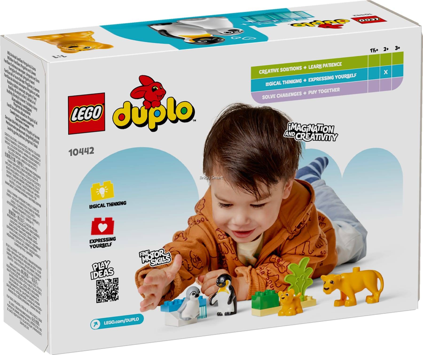 LEGO 10442 DUPLO Wild Animal Families: Penguins & Lions Building Toy ...