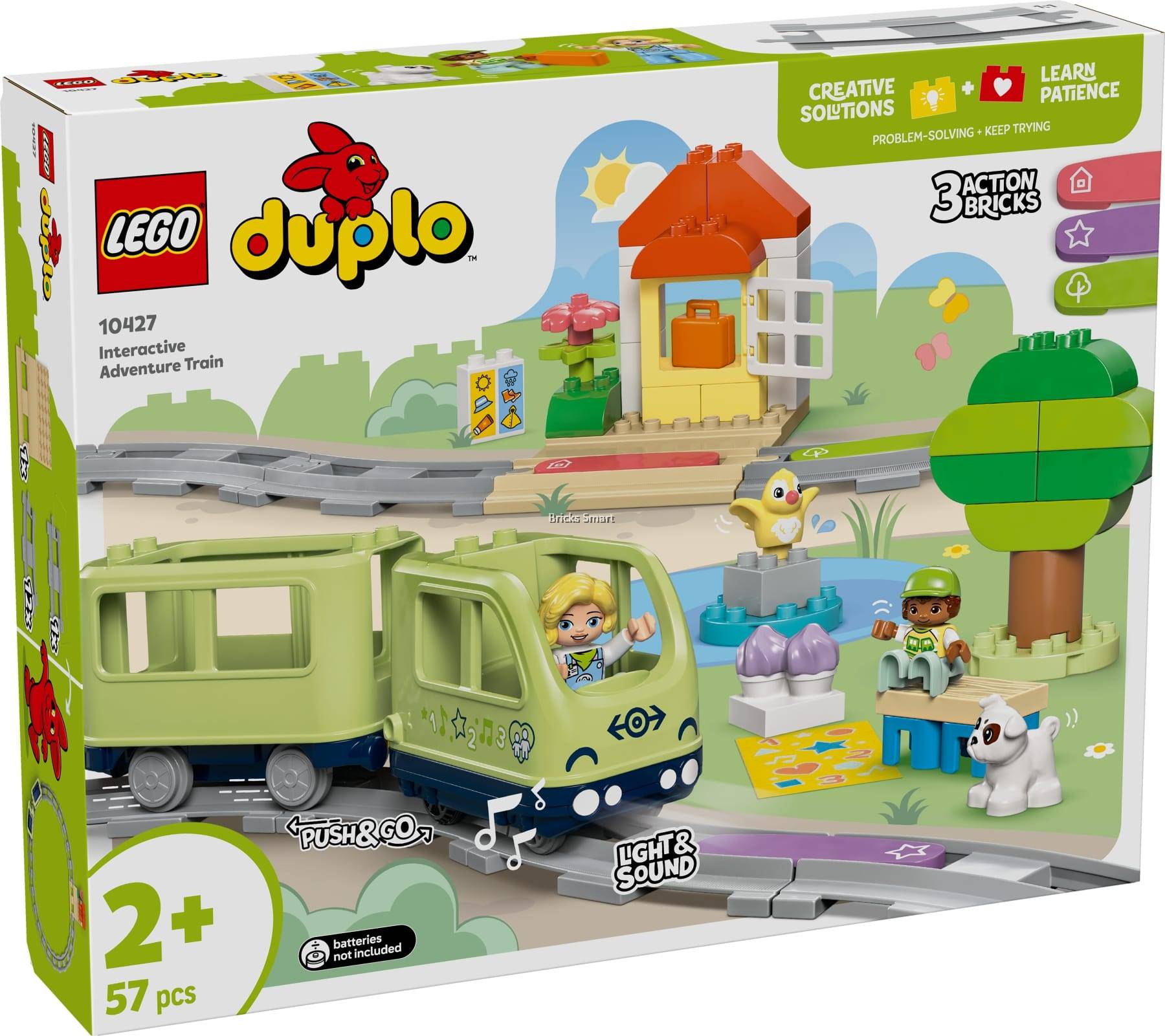 LEGO 10427 DUPLO Interactive Adventure Train Building Toy Set (57 Pieces)