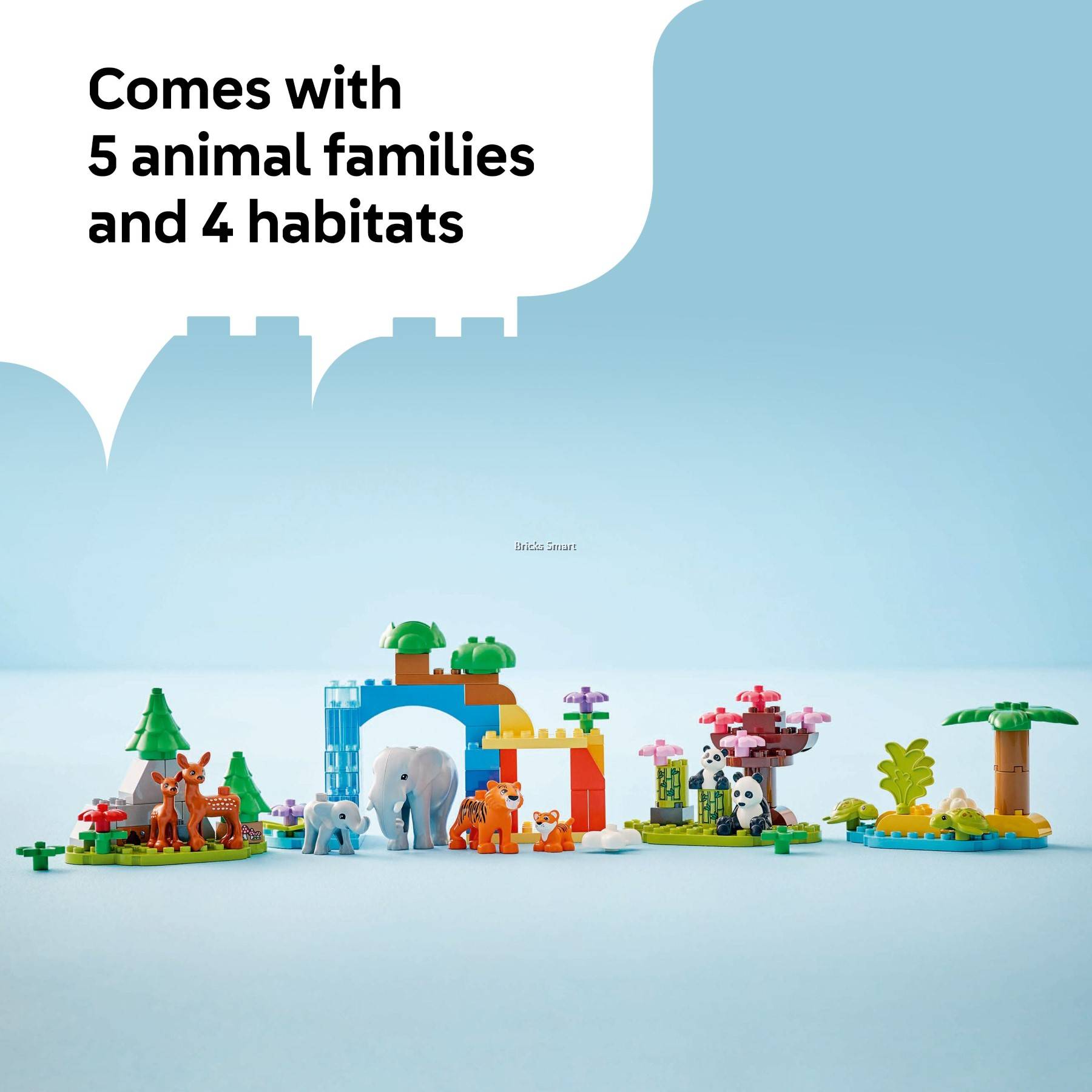 LEGO 10446 DUPLO 3in1 Wild Animal Families Building Toy Set (92 Pieces)