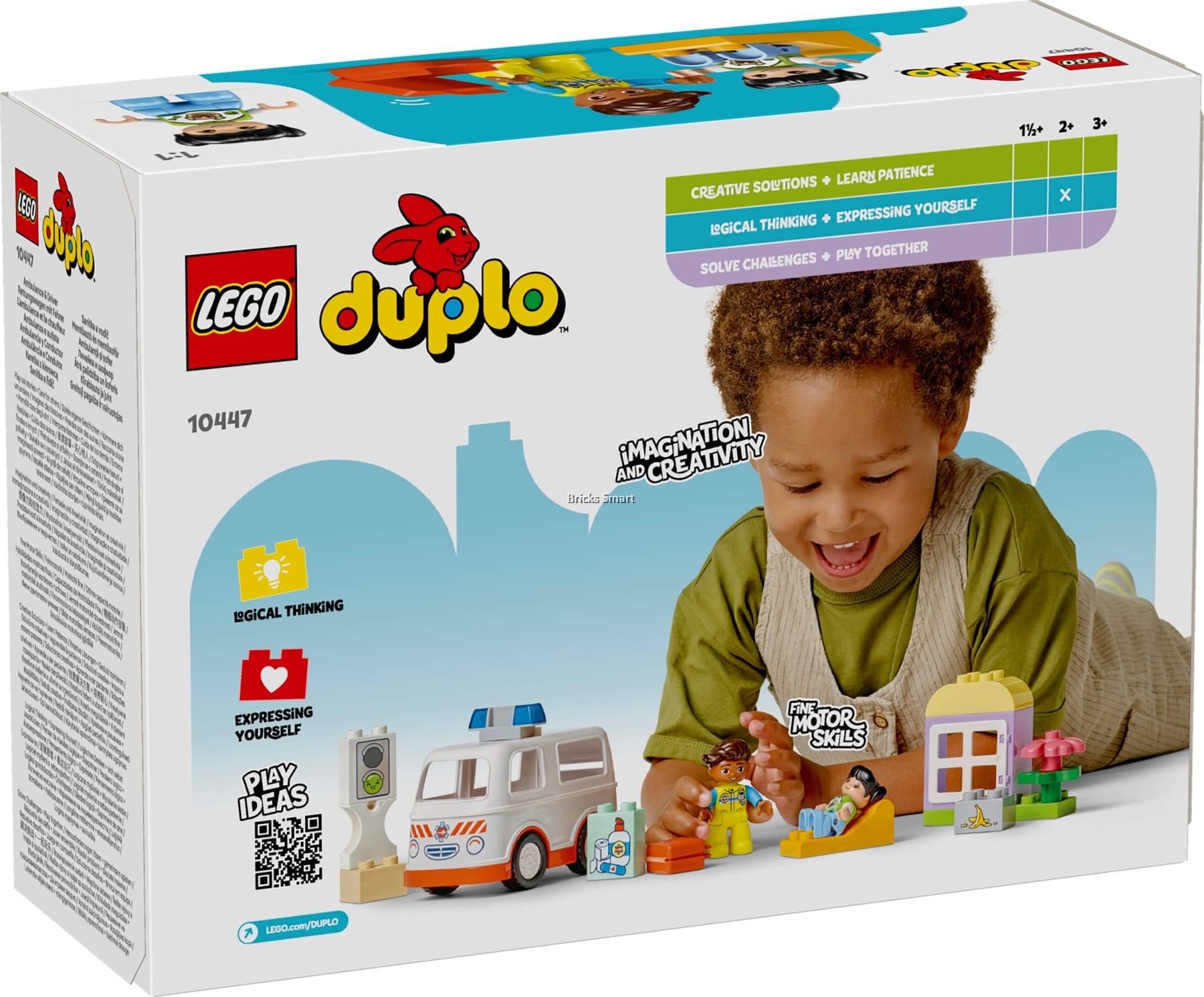 LEGO 10447 DUPLO Ambulance & Driver Building Toy Set (19 Pieces)