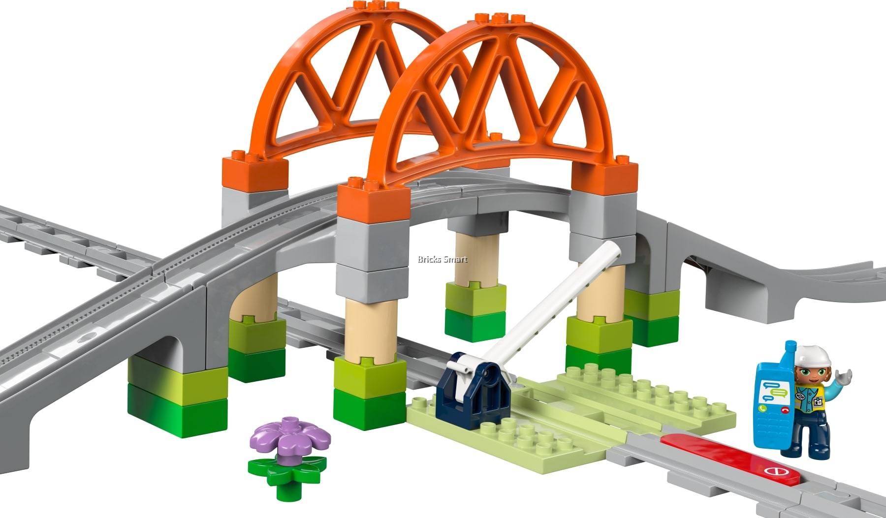 LEGO 10426 DUPLO Train Bridge and Tracks Expansion Set Building Toy Set ...