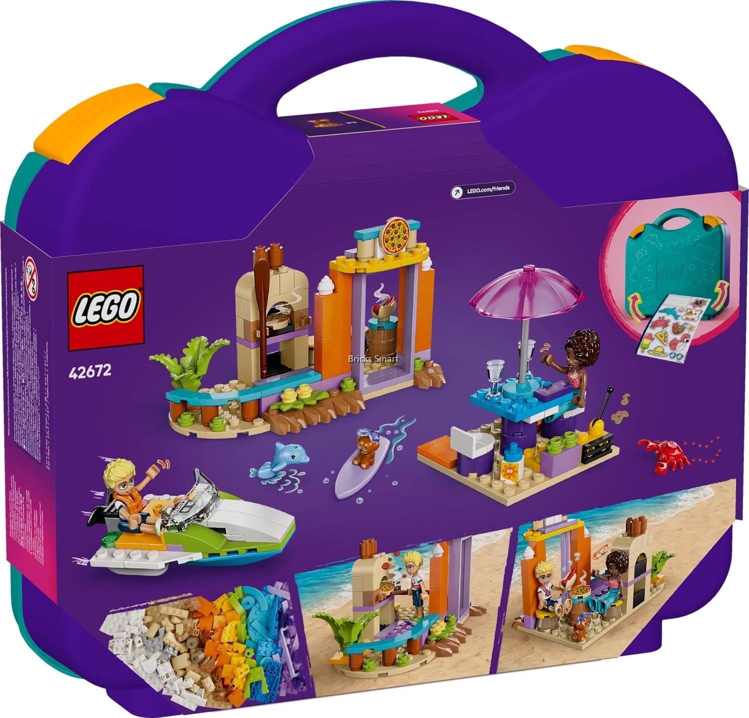 LEGO 42672 Friends Creative Beach and Travel Suitcase Building Toy Set