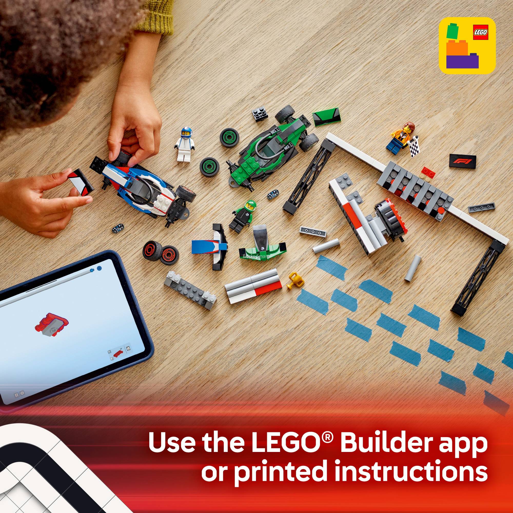 LEGO 60474 City F1 Grid with VCARB & Sauber Race Cars Building Toy Set ...