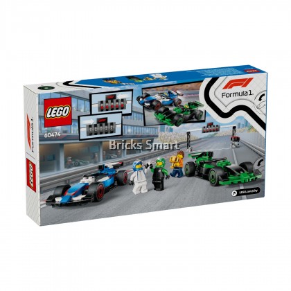 LEGO 60474 City F1 Grid with VCARB & Sauber Race Cars Building Toy Set ...