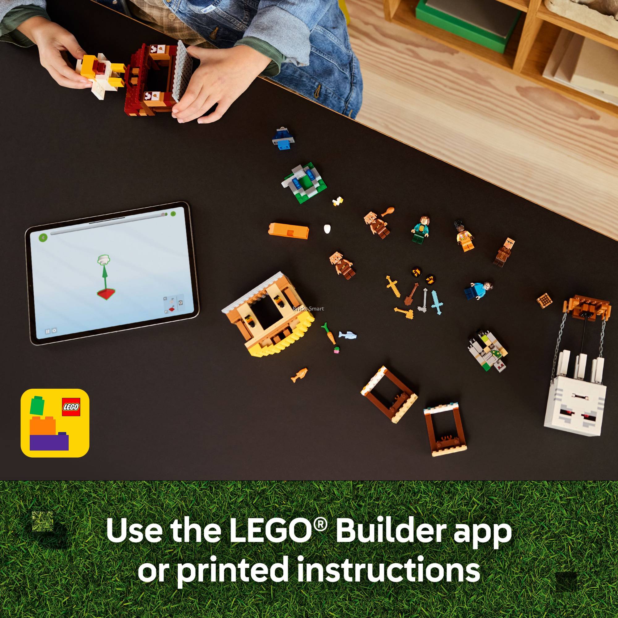 LEGO 21273 Minecraft The Ghast Balloon Village Attack Building Toy Set ...