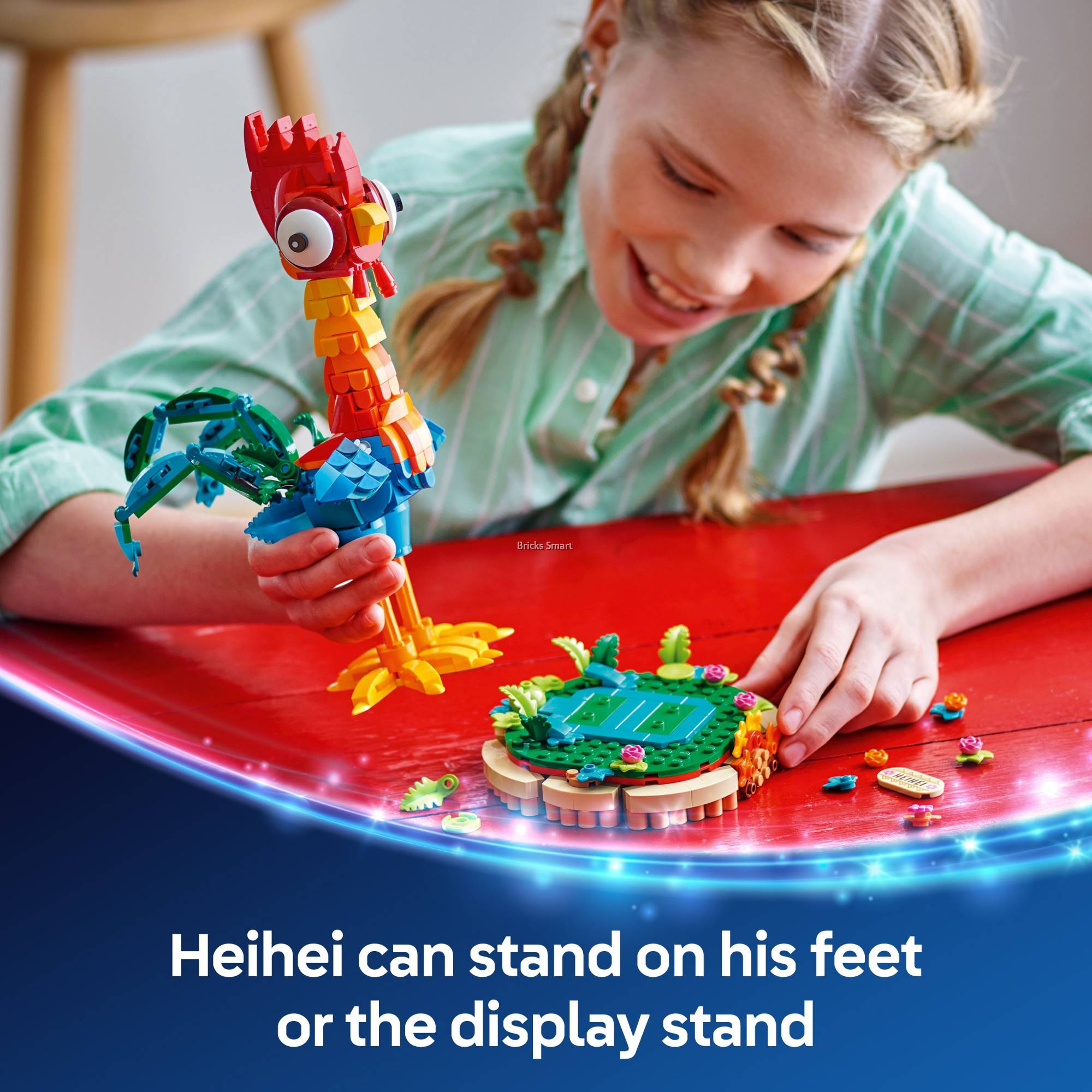 LEGO 43272 Disney Moana 2 Heihei Building Toy Set (566 Pieces)