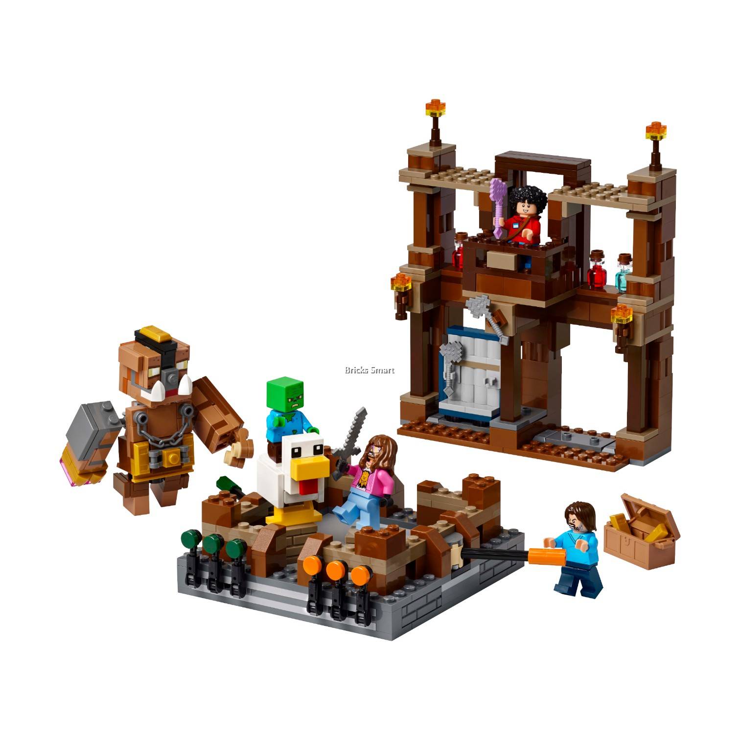LEGO 21272 Minecraft Woodland Mansion Fighting Ring Building Toy Set ...
