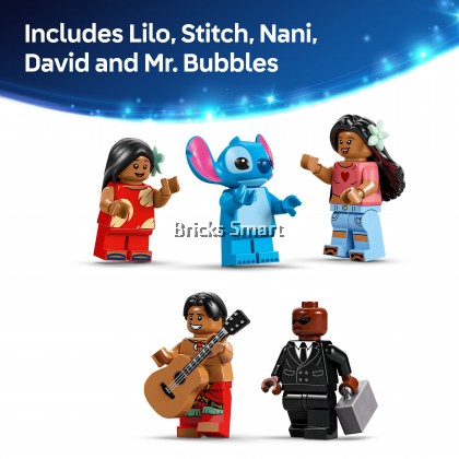 LEGO 43268 Disney Lilo and Stitch Beach House Building Toy Set (834 Pieces)