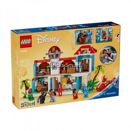 LEGO 43268 Disney Lilo and Stitch Beach House Building Toy Set (834 Pieces)