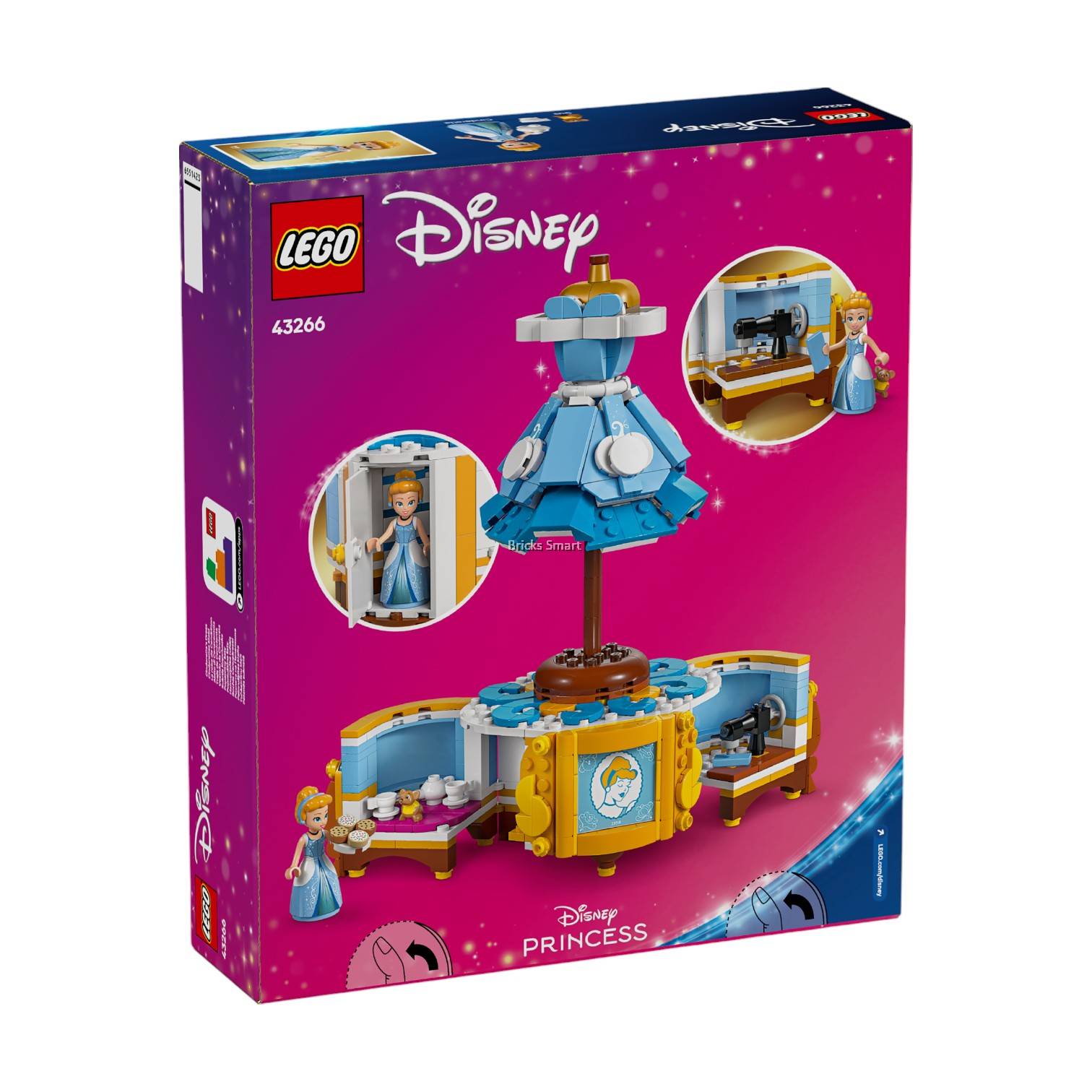 LEGO 43266 Disney Princess Cinderella’s Dress Building Toy Set (474 Pieces)