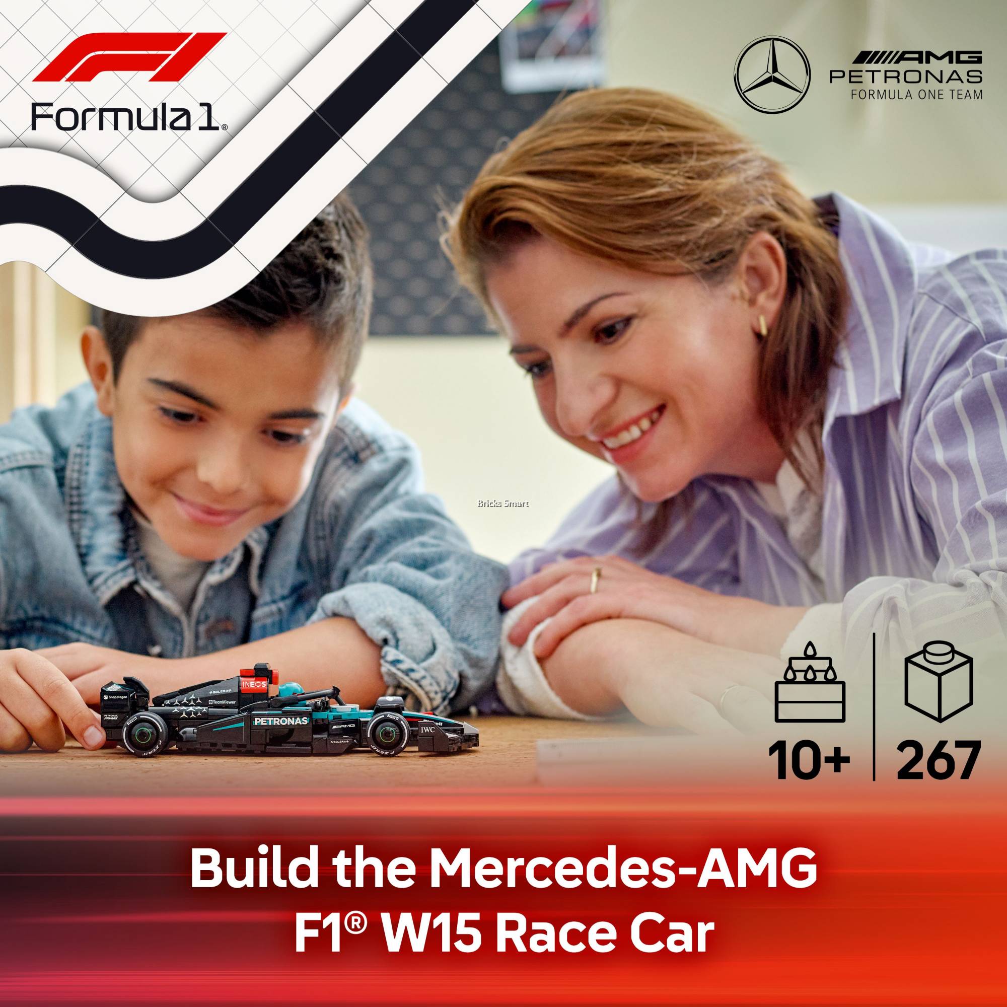 LEGO 77244 Speed Champions Mercedes-AMG F1 W15 Race Car Building Toy ...