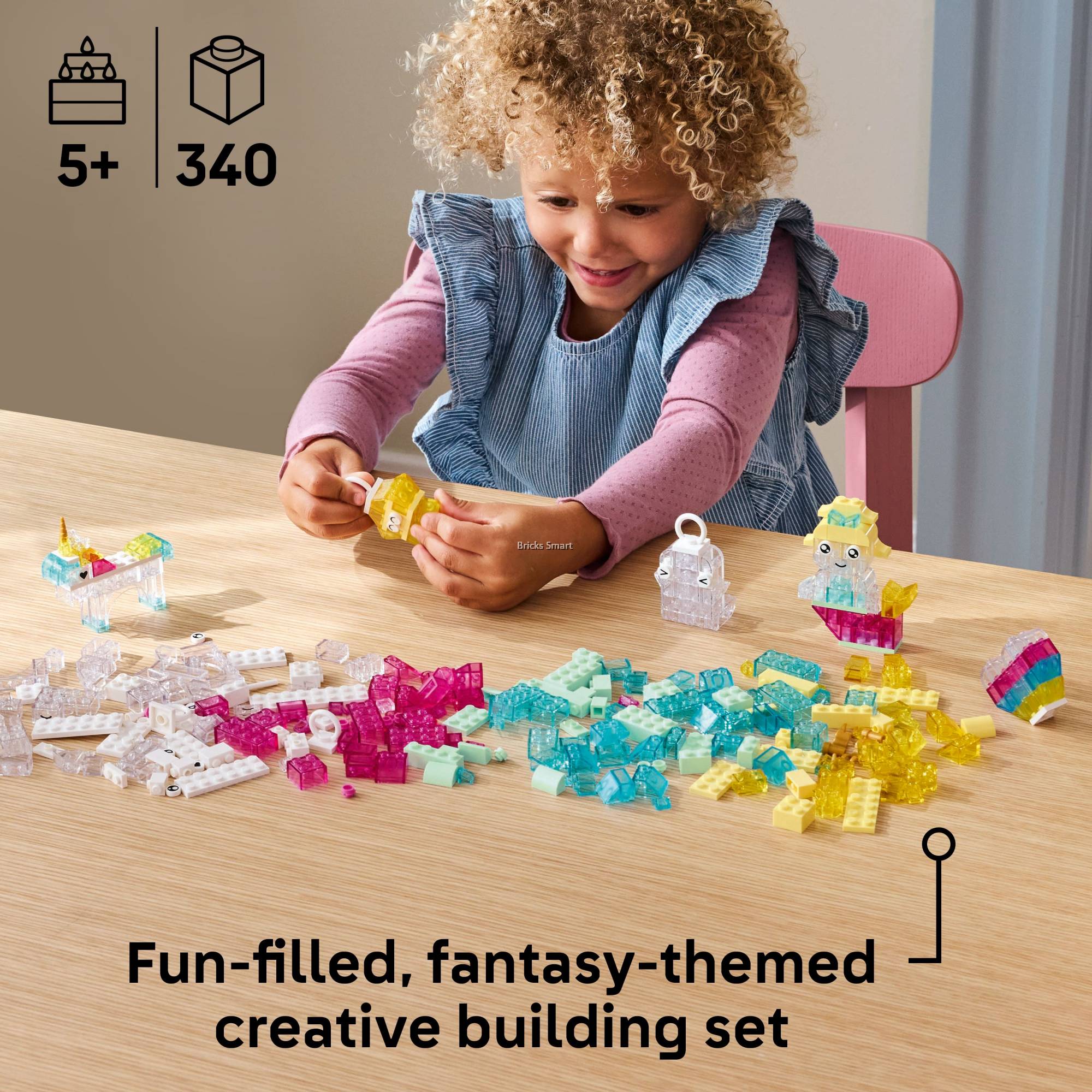 LEGO 11040 Classic Magical Transparent Box Building Bricks Toy Set (340 ...