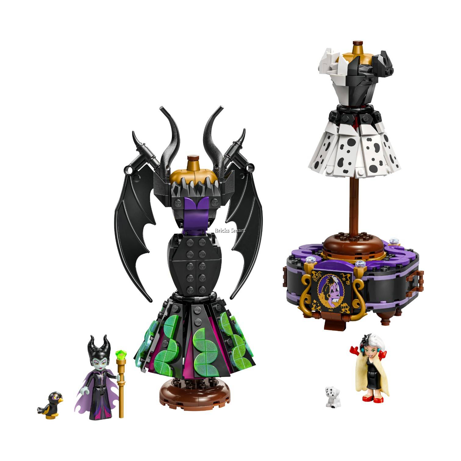 LEGO 43262 Disney Villains Maleficent’s and Cruella De Vil’s Dresses ...