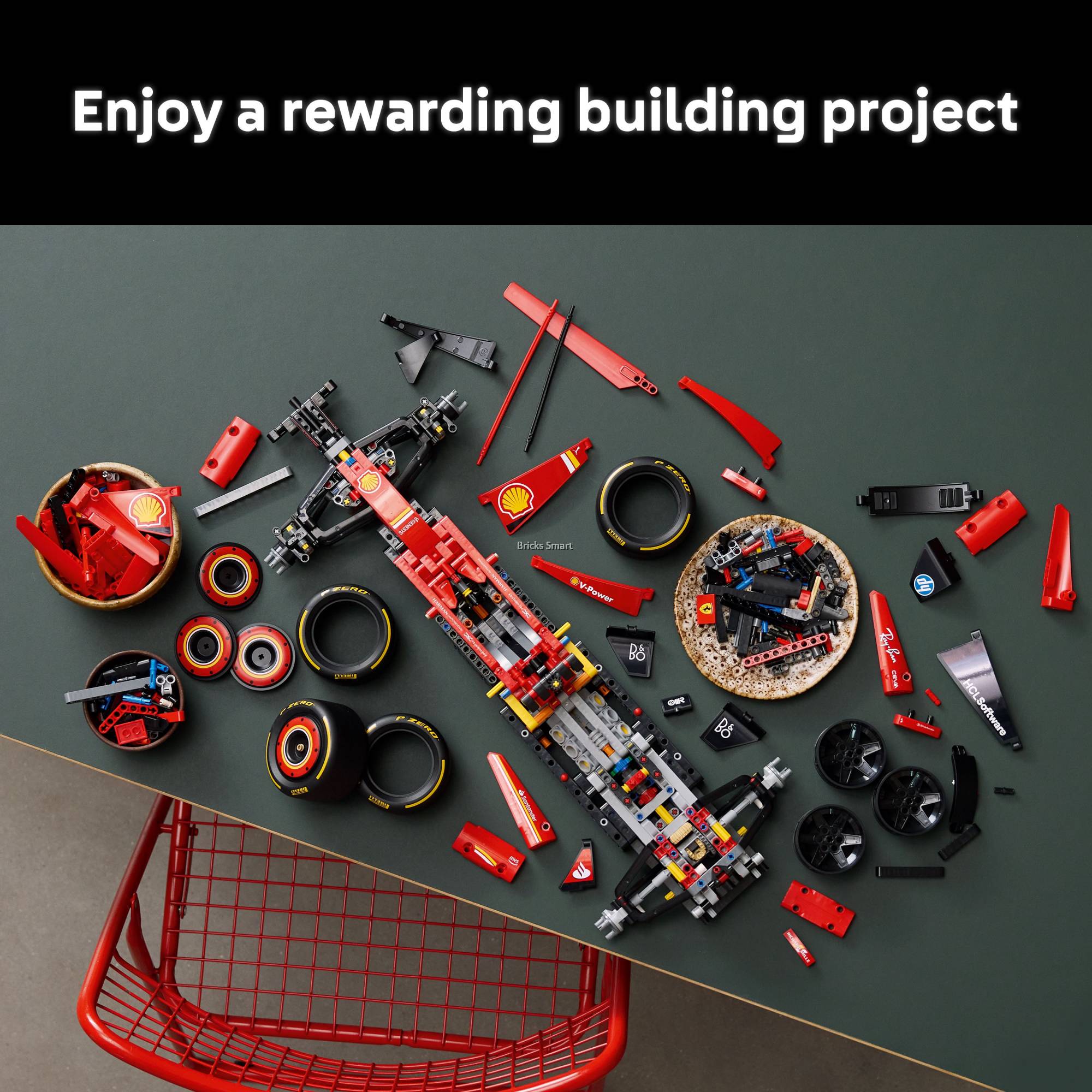 LEGO 42207 Technic Ferrari SF-24 F1 Car Building Toy Set (1361 Pieces)