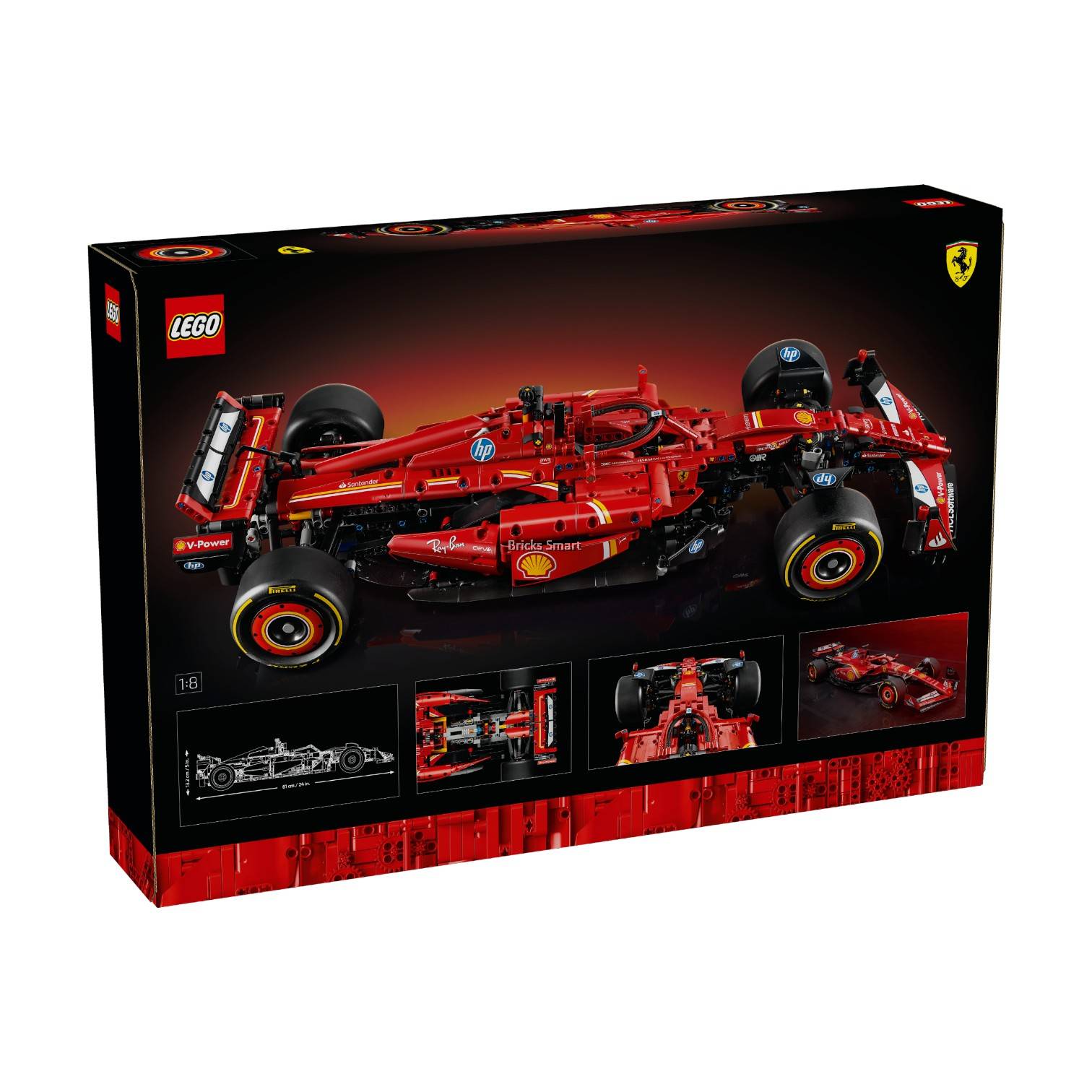 LEGO 42207 Technic Ferrari SF-24 F1 Car Building Toy Set (1361 Pieces)
