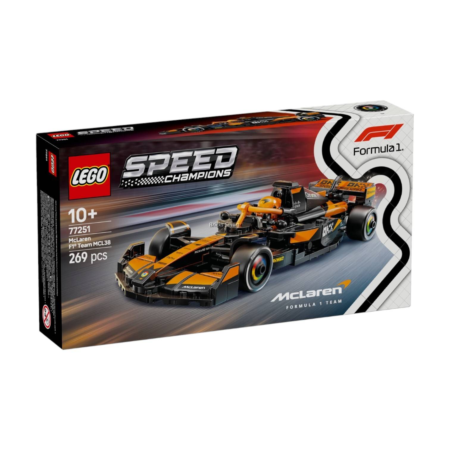 LEGO 77251 Speed Champions McLaren F1 Team MCL38 Race Car Building Toy ...