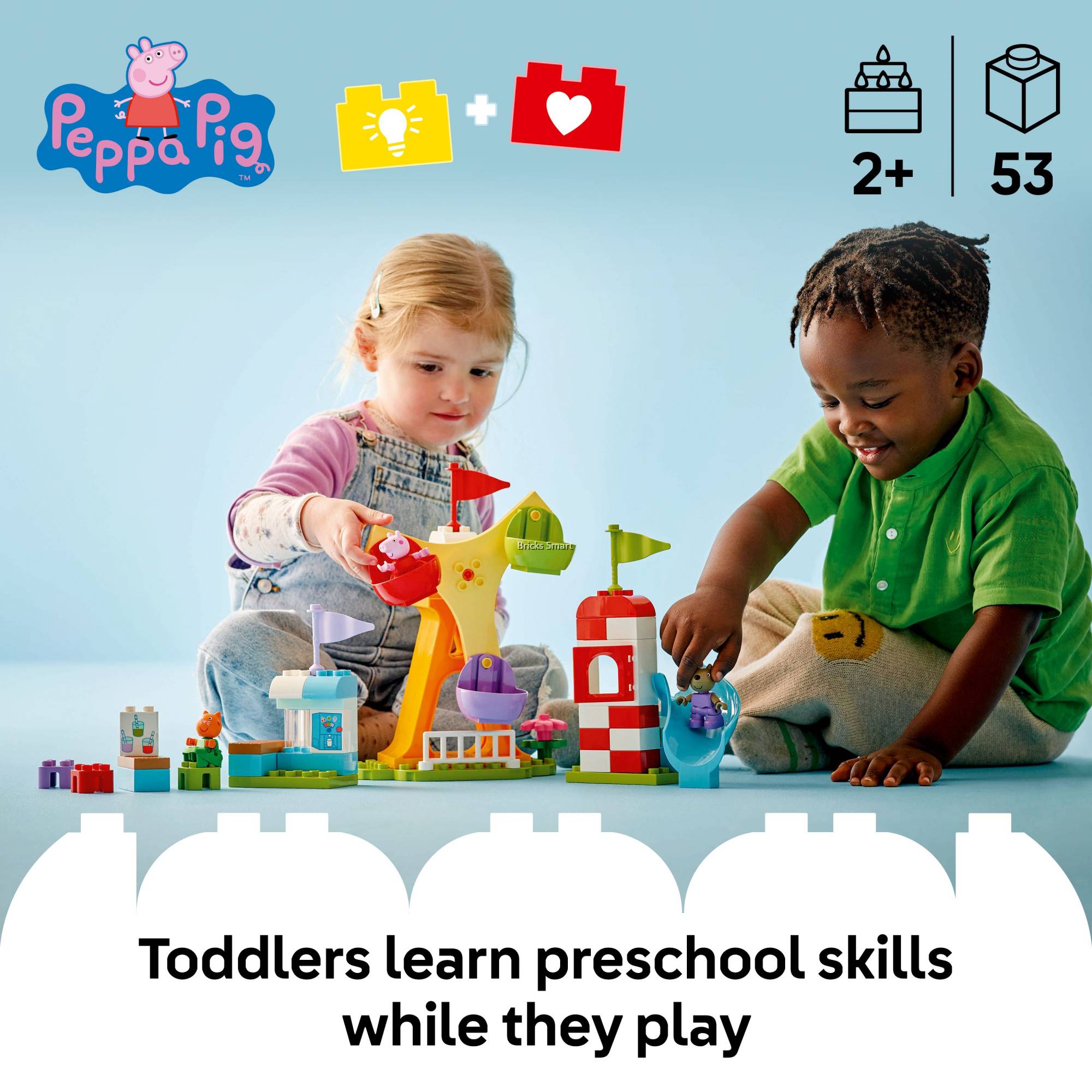 LEGO 10453 DUPLO Peppa Pig Funfair Building Toy Set (53 Pieces)