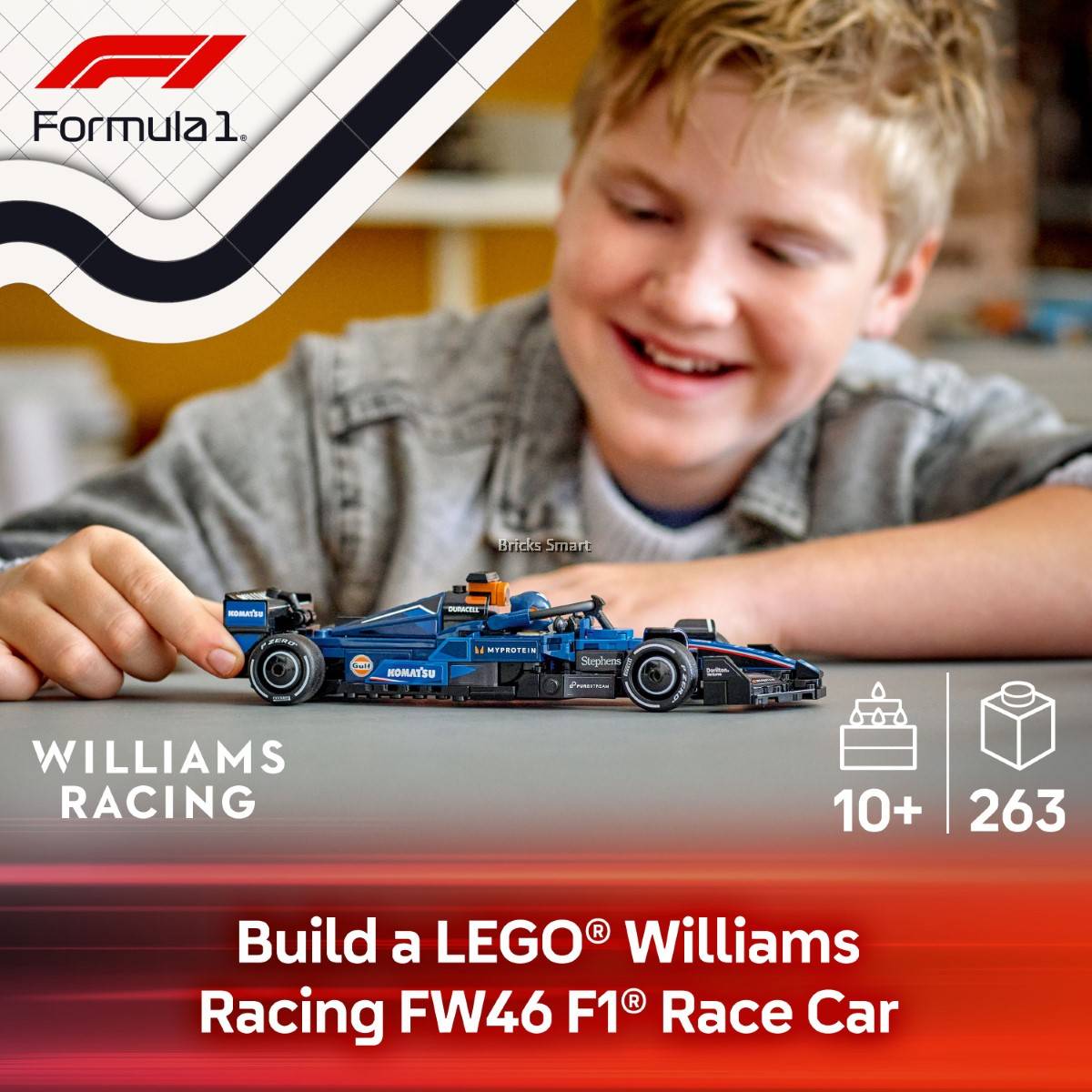 LEGO 77249 Speed Champions Williams Racing FW46 F1 Race Car Building ...