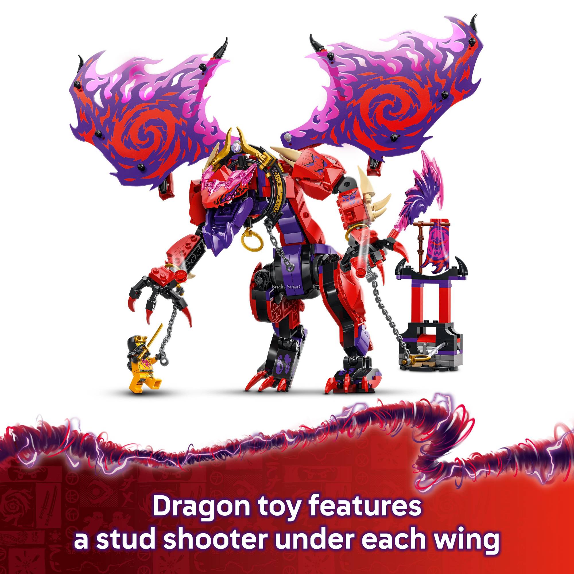 LEGO 71832 Ninjago Thunderfang Dragon of Chaos Building Toy Set (668 ...