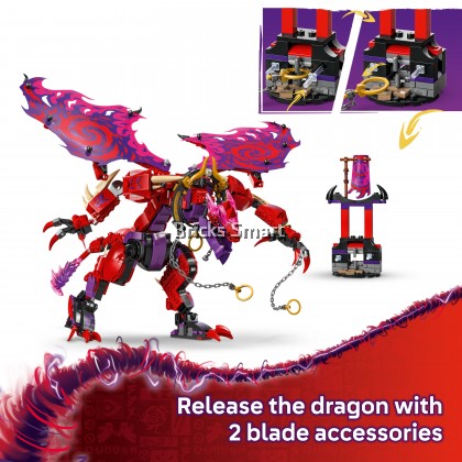 LEGO 71832 Ninjago Thunderfang Dragon of Chaos Building Toy Set (668 ...