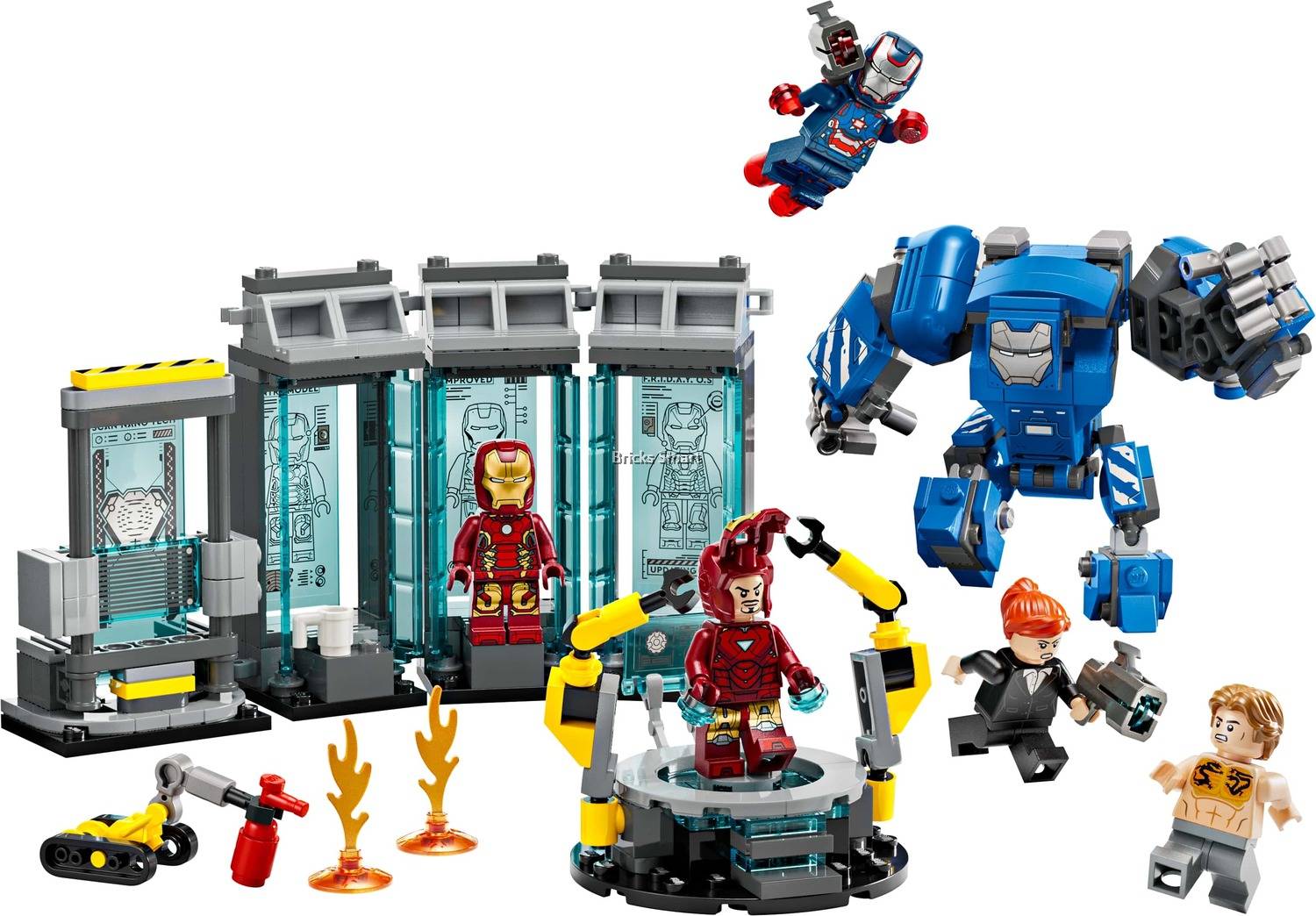 LEGO 76315 Marvel Super Heroes Iron Man's Laboratory: Hall of Armor ...