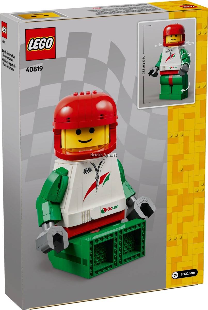 LEGO 40819 Up-Scaled Racing Driver Minifigure Building Set (694 Pieces)