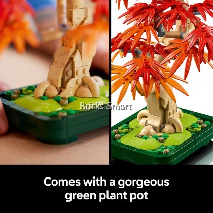 LEGO 10348 Botanicals Japanese Red Maple Bonsai Tree Building Kit