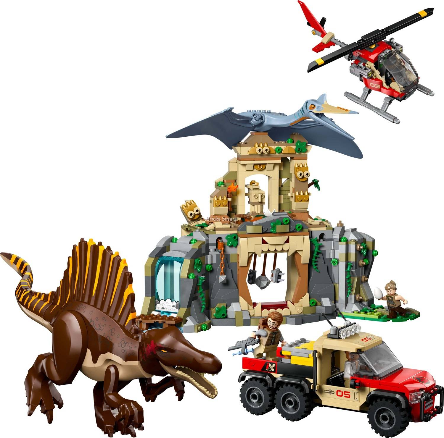 LEGO 76976 Jurassic Spinosaurus & Quetzalcoatlus Air Mission Building ...