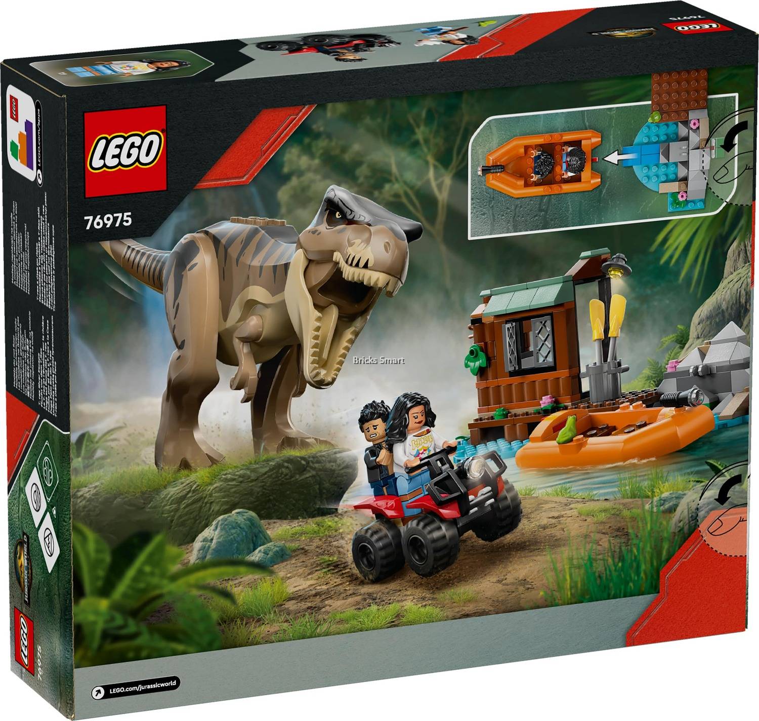 LEGO 76975 Jurassic T. rex River Escape Building Toy Set