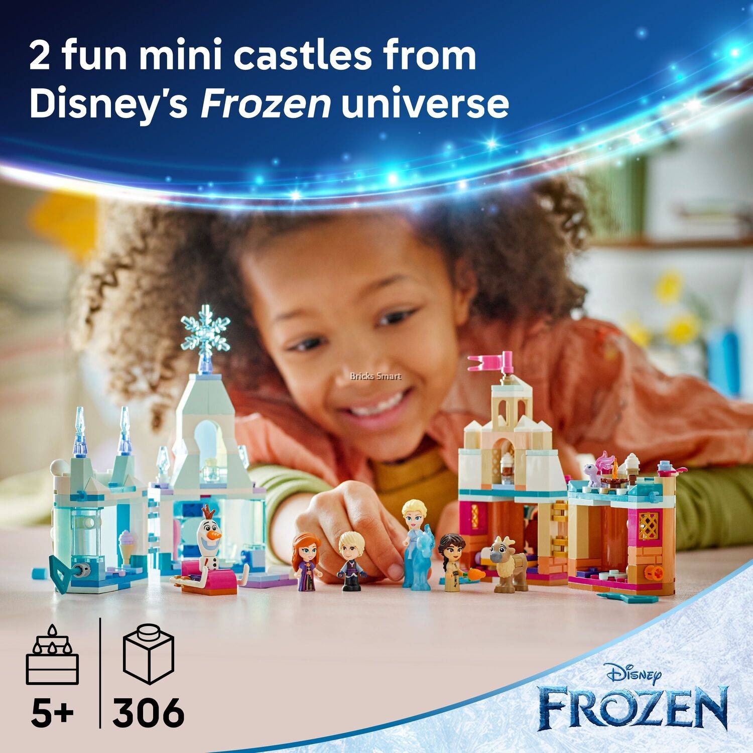 LEGO 43278 Disney Mini Arendelle Castle & Elsa's Ice Palace Building ...