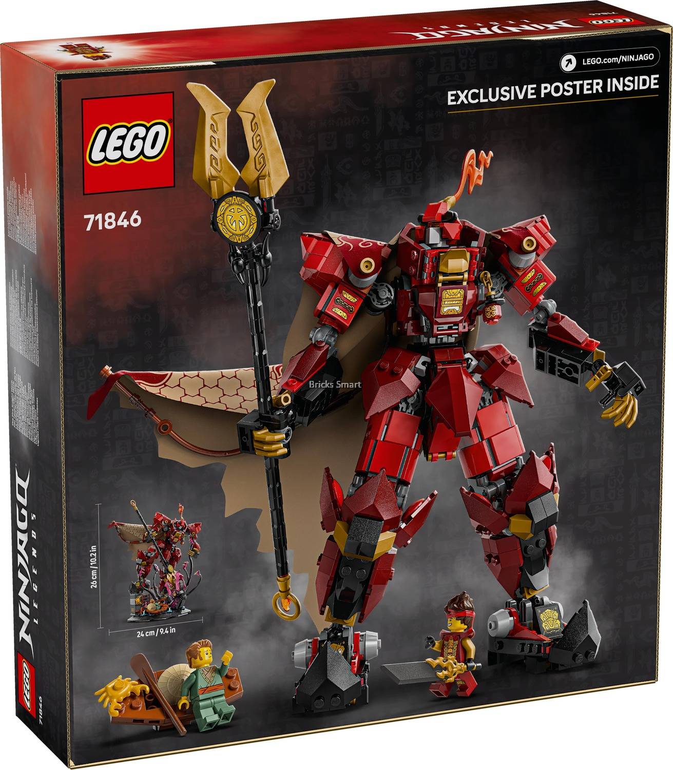 LEGO 71846 NINJAGO The Fire Knight Mech Building Toy Set