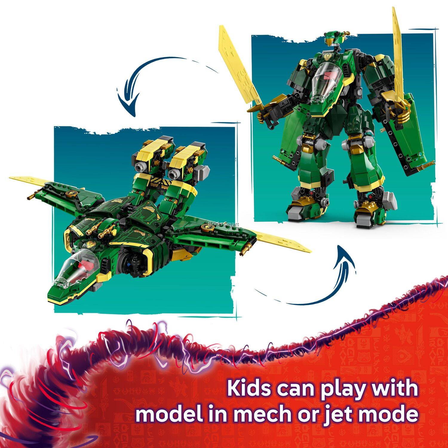 LEGO 71845 NINJAGO Lloyd’s Jet Mech Building Toy Set