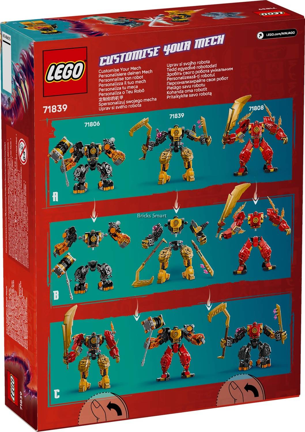 LEGO 71839 NINJAGO Arin's Spinjitzu Battle Mech Building Toy Set