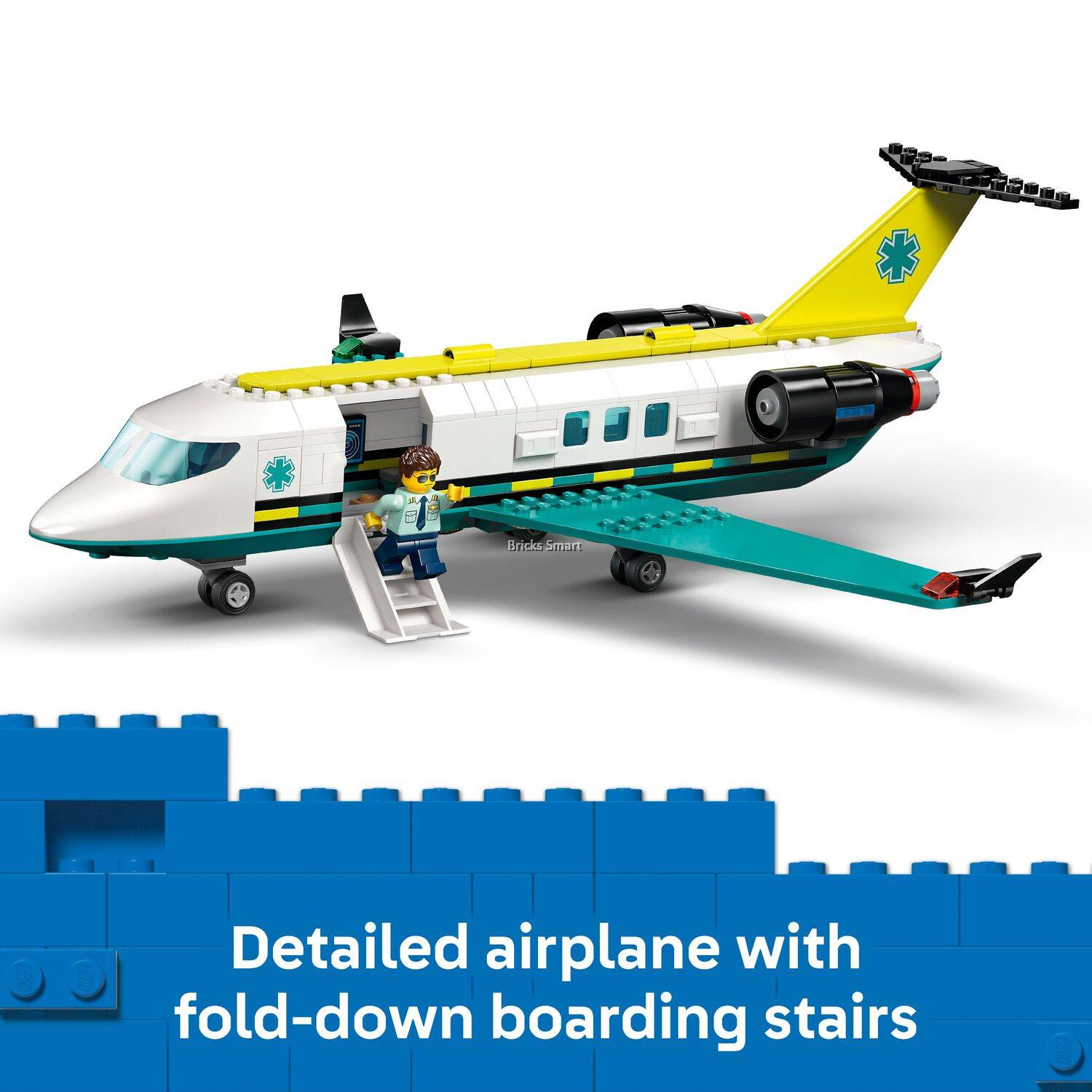 LEGO 60465 City Emergency Air Ambulance Airplane Building Toy Set