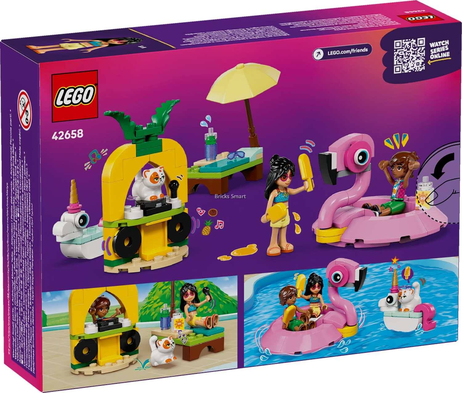 LEGO 42658 Friends Unicorn & Flamingo Pool Party Building Toy Set