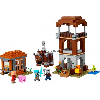 LEGO 21278 Minecraft The Pillager Outpost and Ravager Building Toy Set