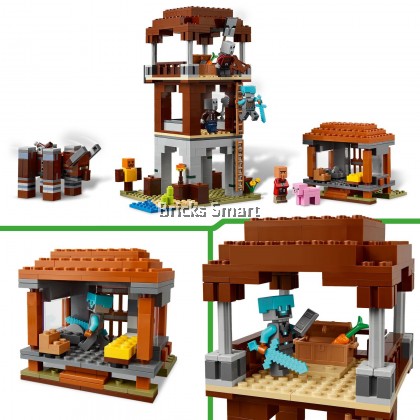 LEGO 21278 Minecraft The Pillager Outpost and Ravager Building Toy Set