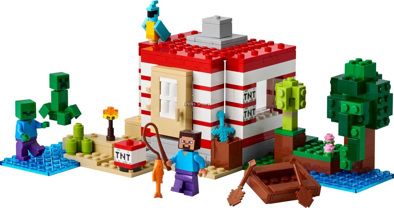 LEGO 21275 Minecraft The TNT Jungle House Building Toy Set