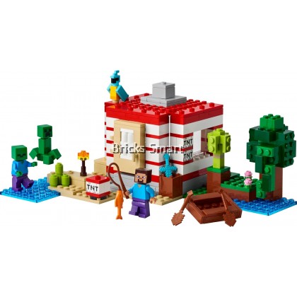LEGO 21275 Minecraft The TNT Jungle House Building Toy Set