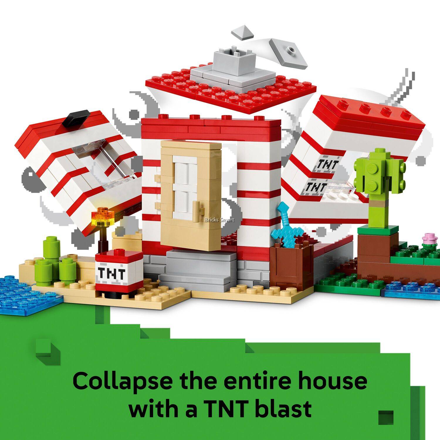 LEGO 21275 Minecraft The TNT Jungle House Building Toy Set