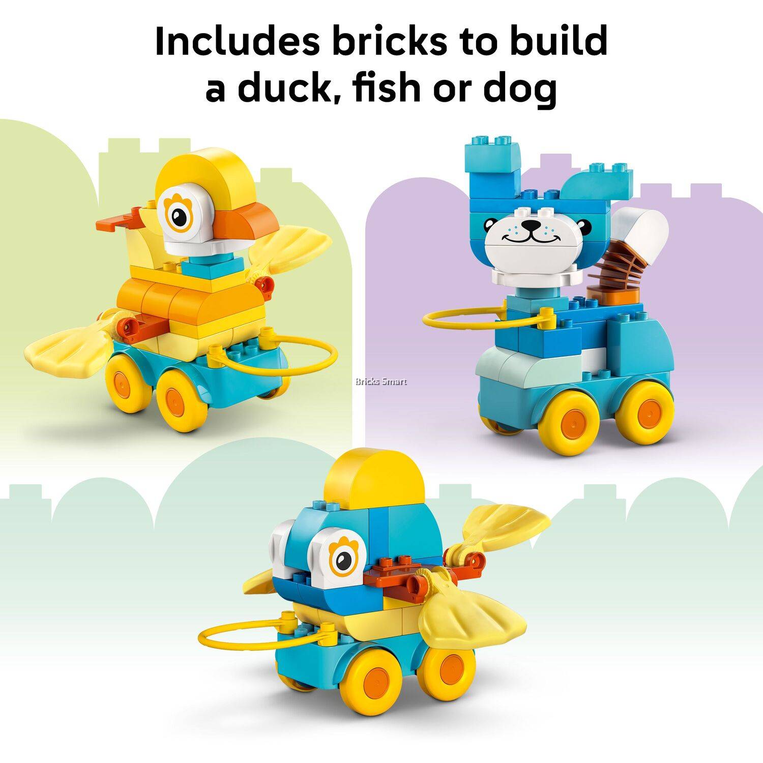 LEGO 10448 Duplo 3in1 Animals on Wheels Building Toy Set