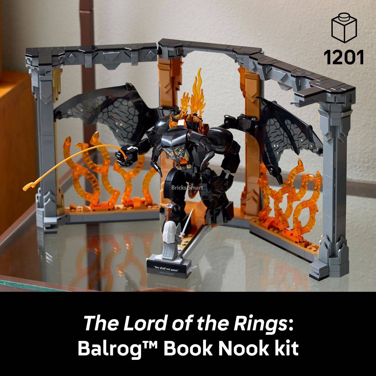 LEGO 10367 Icons The Lord of the Rings: Balrog Book Nook Building Kit ...