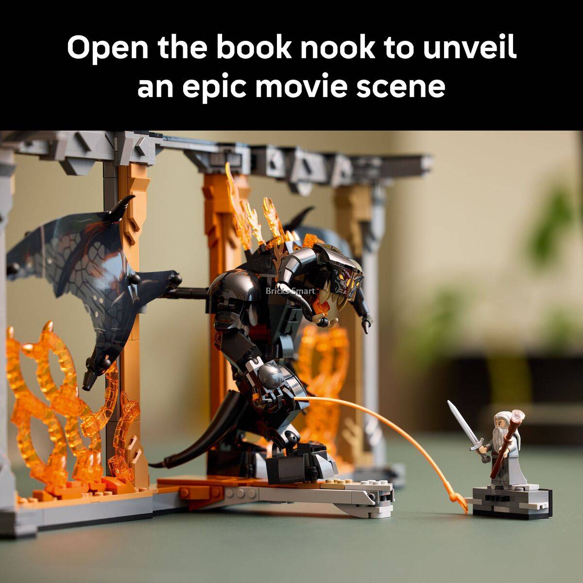 LEGO 10367 Icons The Lord of the Rings: Balrog Book Nook Building Kit ...
