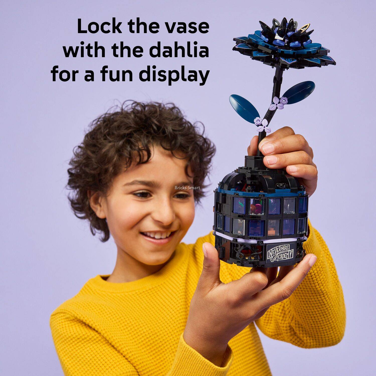 LEGO 76784 Wednesday Black Dahlia Flower Building Toy Set