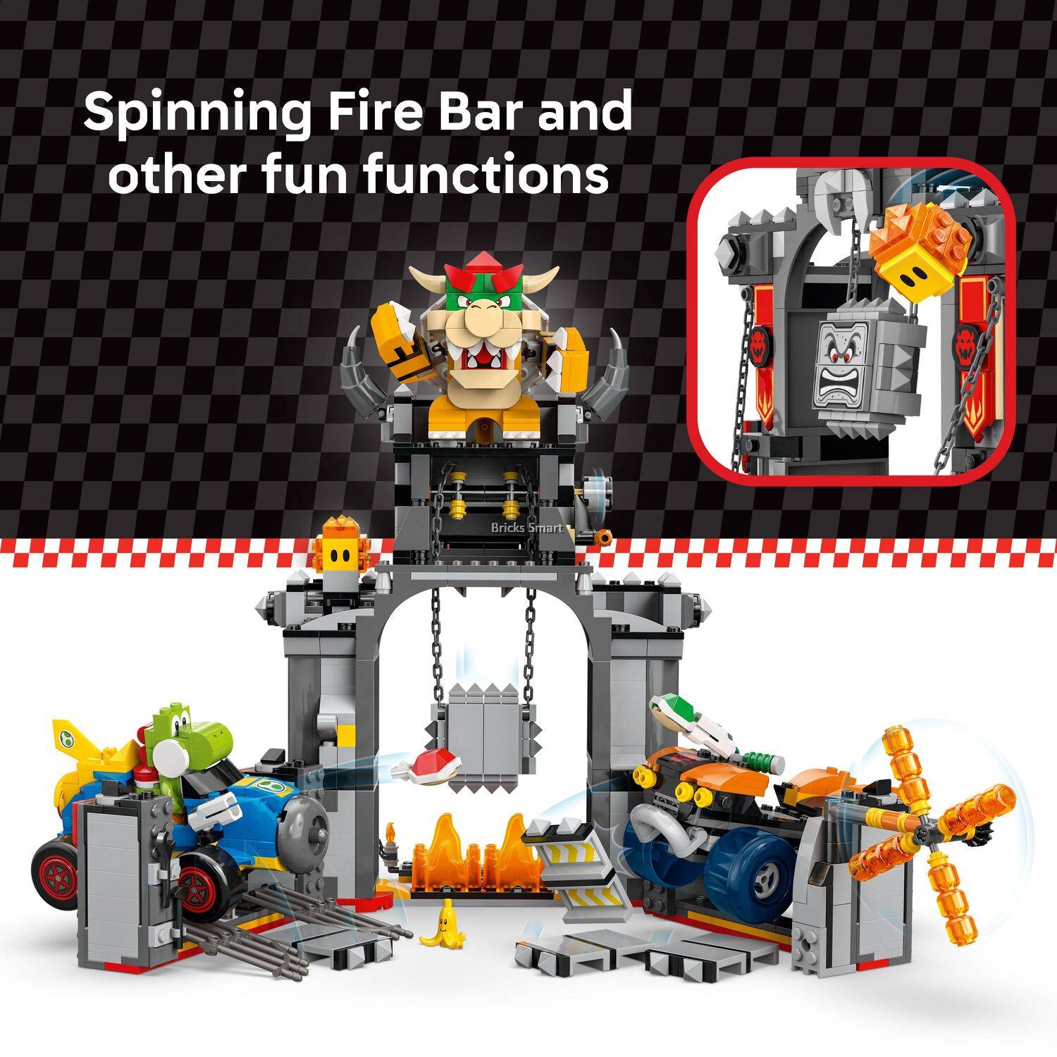 LEGO 72039 Super Mario Mario Kart – Bowser's Castle Building Toy Set