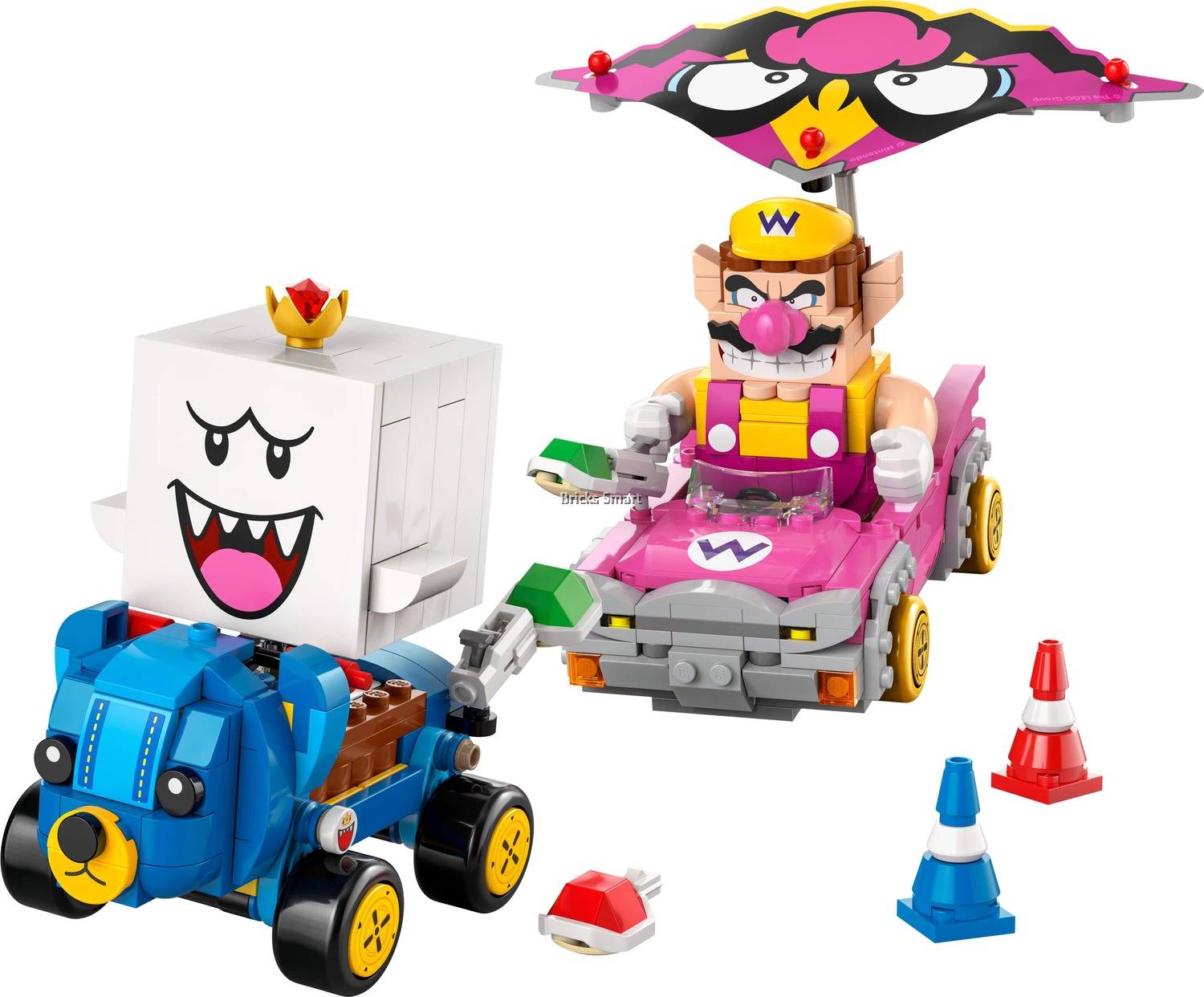LEGO 72038 Super Mario Mario Kart – Wario & King Boo Building Toy Set