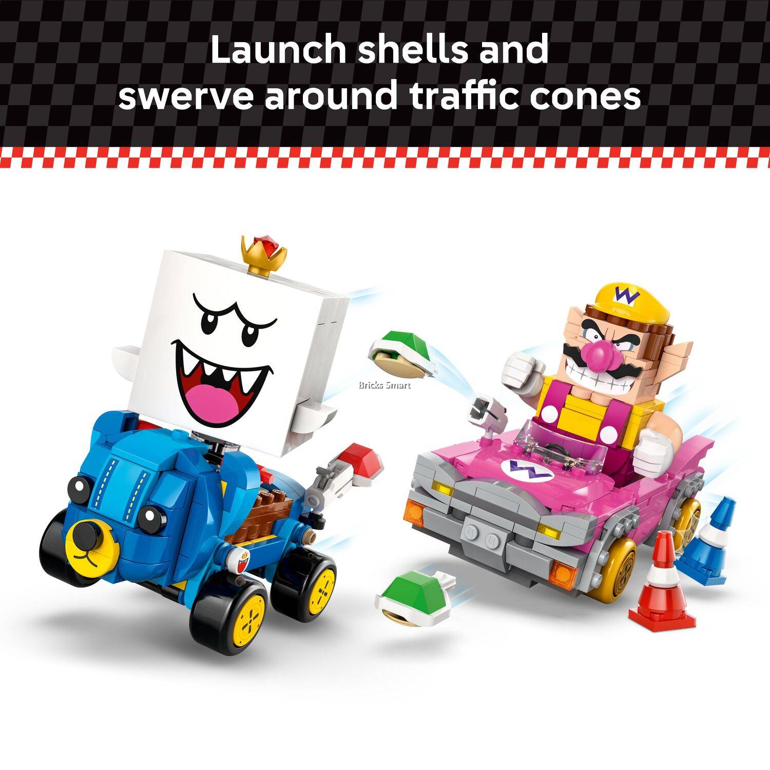 LEGO 72038 Super Mario Mario Kart – Wario & King Boo Building Toy Set